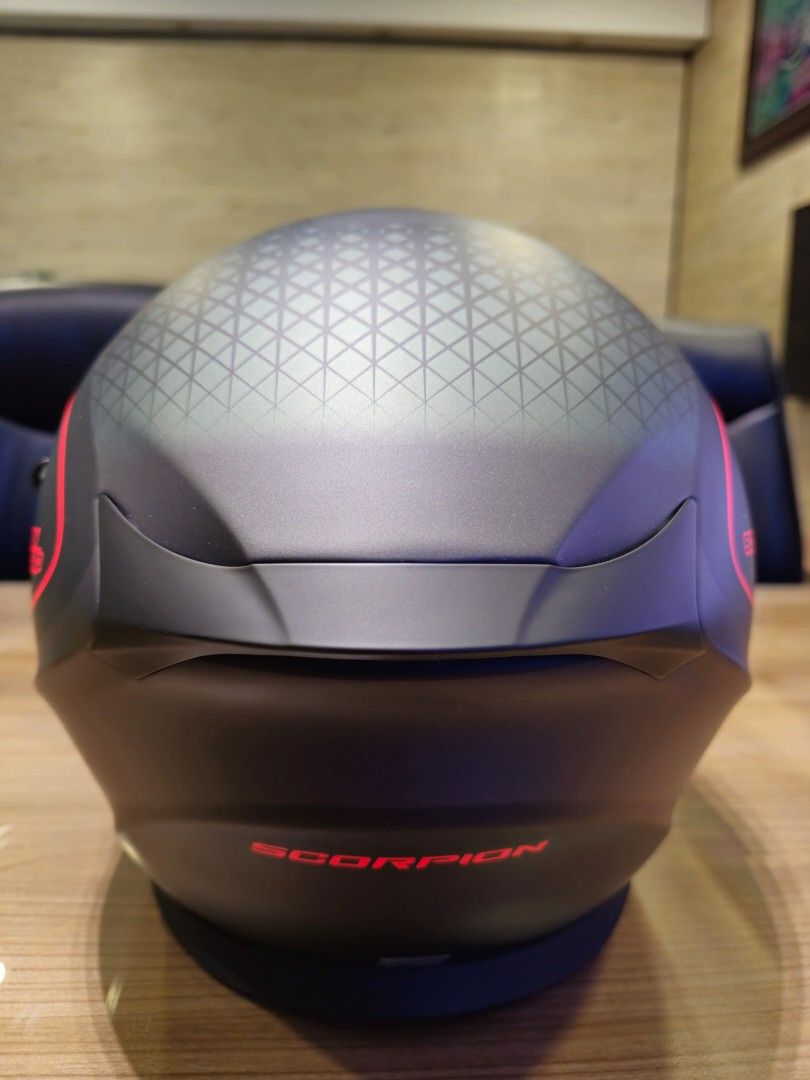SCORPION EXO ADX-1 HORIZON MATT BLACK NEON HELMET, Motorbikes on Carousell