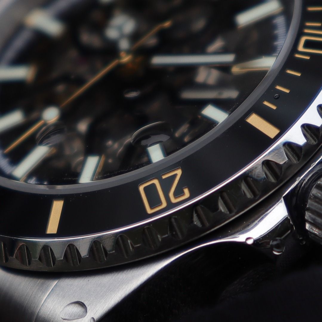 No Seiko Logo Mod Skeleton Submariner Mens Watch, Men's Fashion ...