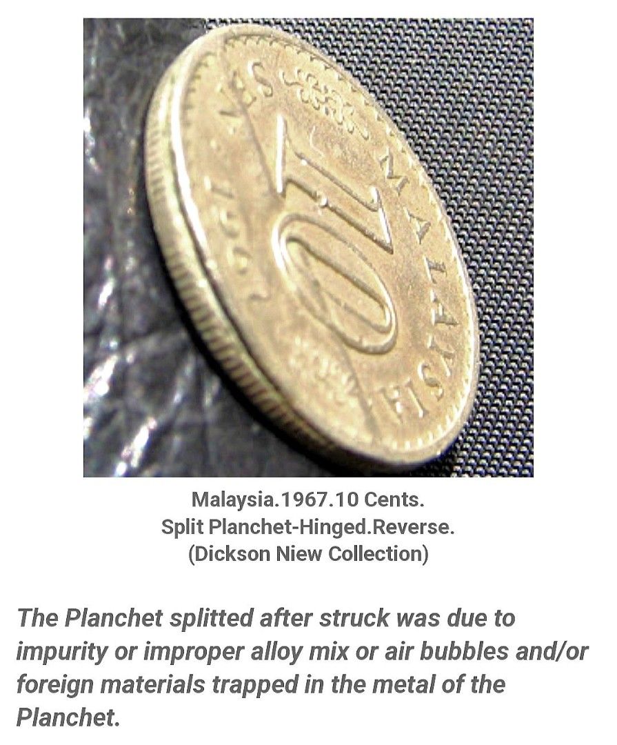SINGAPORE RARE 1976 20 CENT SPLIT PLANCHET, AND RARE 1974 10 CENT ...