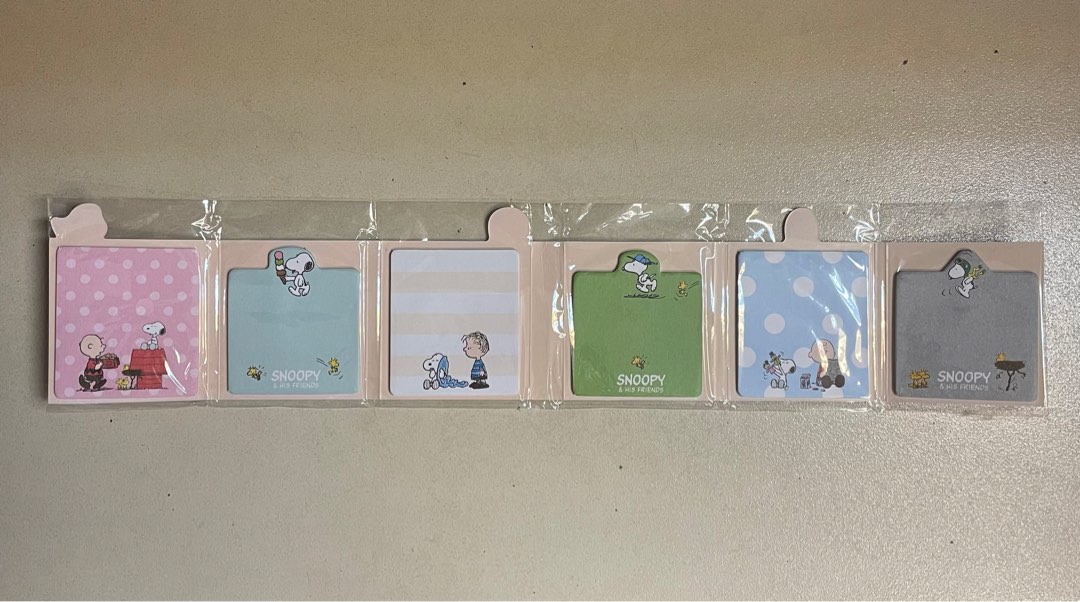 Snoopy sticky notes, 興趣及遊戲, 手作＆自家設計, 文具 - Carousell