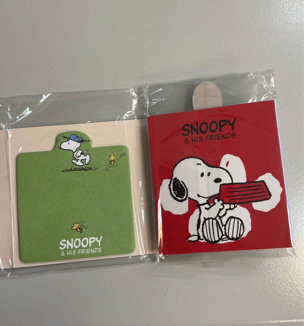 Snoopy sticky notes, 興趣及遊戲, 手作＆自家設計, 文具 - Carousell