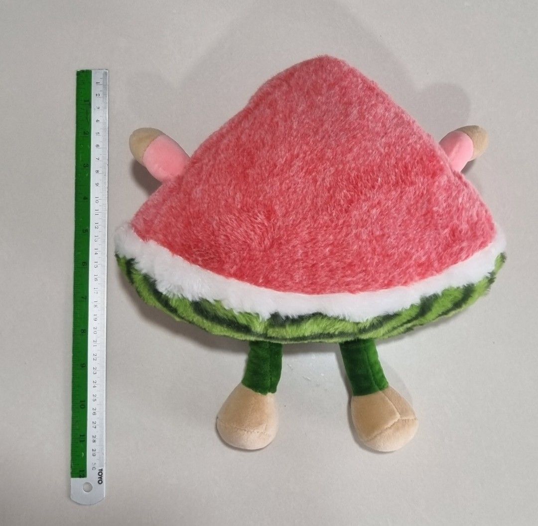 Soft toy watermelon, Hobbies & Toys, Toys & Games on Carousell