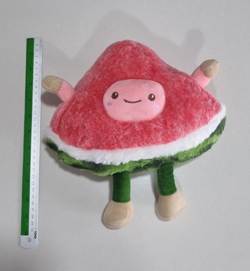 Soft toy watermelon, Hobbies & Toys, Toys & Games on Carousell