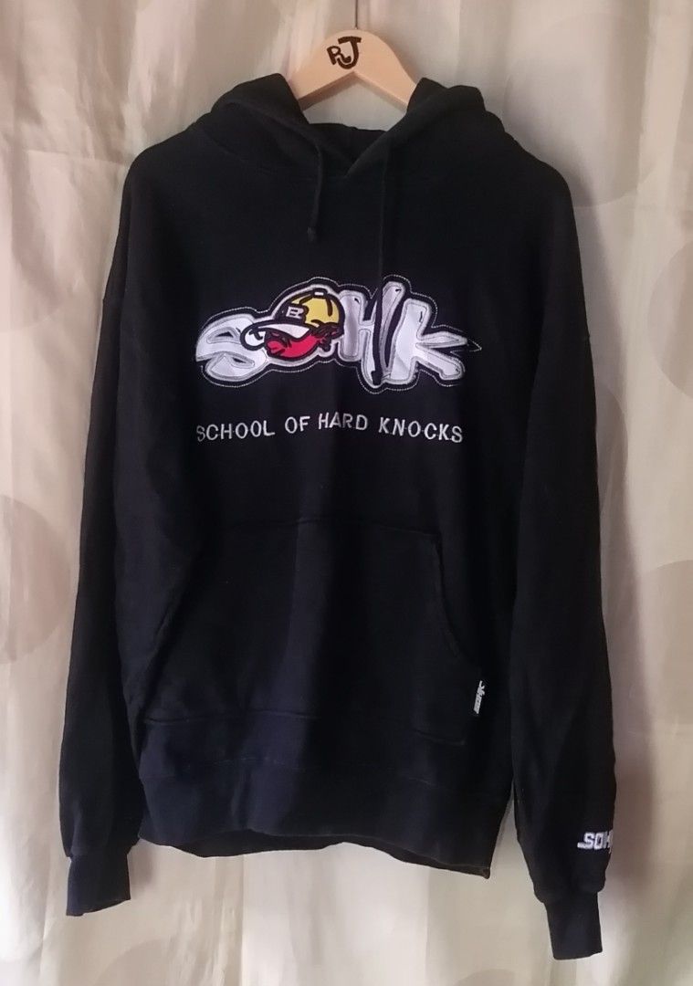 SOHK Black Hoodie, Men's Fashion, Coats, Jackets and Outerwear on Carousell