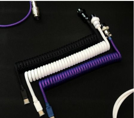 Spacekeys Coiled Cables Custom Mechanical Keyboard USB Type C GX16 ...