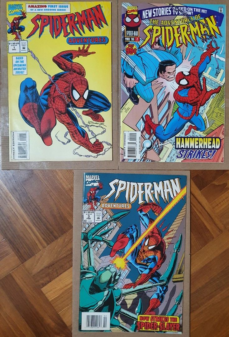 Spiderman Adventures #1, #3. Rare Yellow Cover Variant! Nm., Hobbies