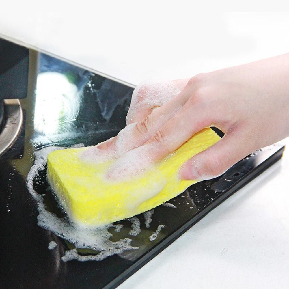 Sponge Block Wood Pulp Cotton Rag Dishwashing Cleaning Block Wood ...