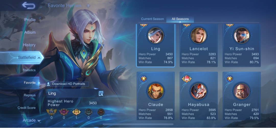 Stacked MLBB Account (Ling Collector / Lancelot Hero) And more., Video ...