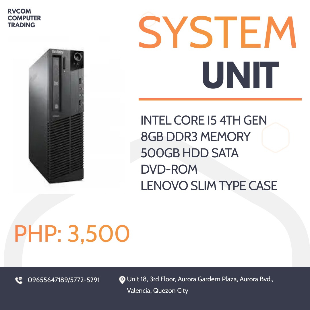 SYSTEM UNIT: INTEL CORE I5 4TH GEN, Computers & Tech, Desktops on Carousell