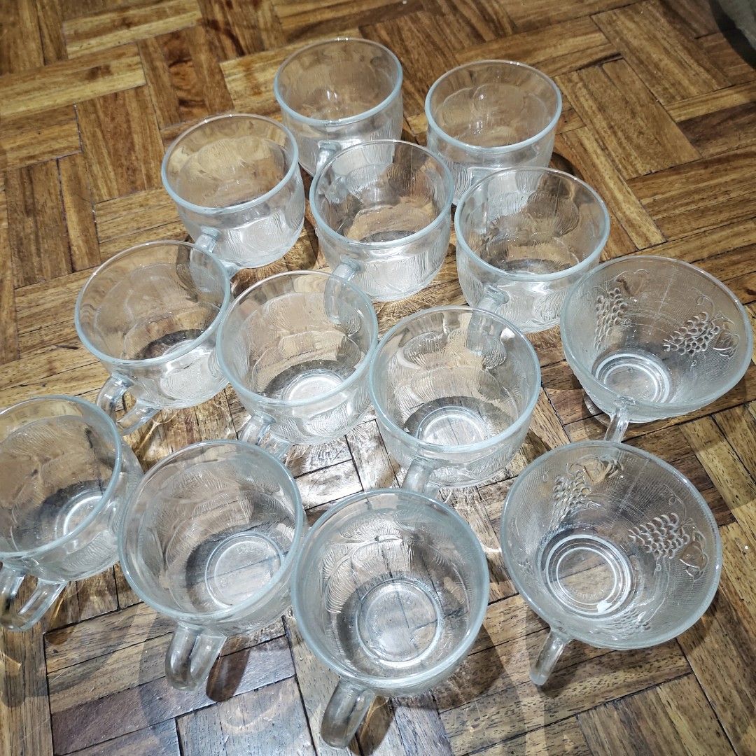 [TAKE ALL] Vintage Glass Teacups, Furniture & Home Living, Kitchenware ...