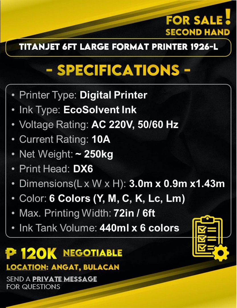 Tarpaulin Printer, Computers & Tech, Printers, Scanners & Copiers on ...