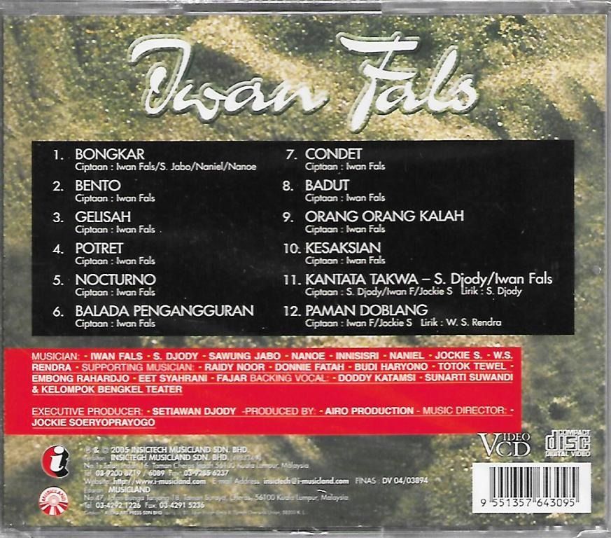 The Best of Iwan Fals Bongkar VCD Karaoke Original New And Sealed ...