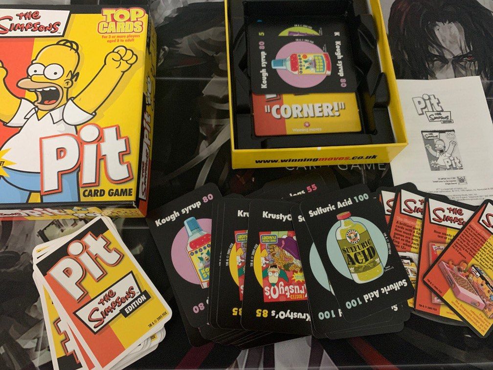 The Simpsons Edition - Pit Card Game, 興趣及遊戲, 玩具 & 遊戲類 - Carousell