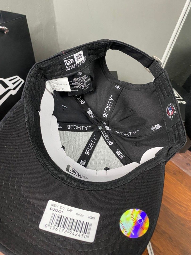 Topi baseball MLB Caps New Era Hat Logo LA Hitam Putih, Fesyen Pria ...