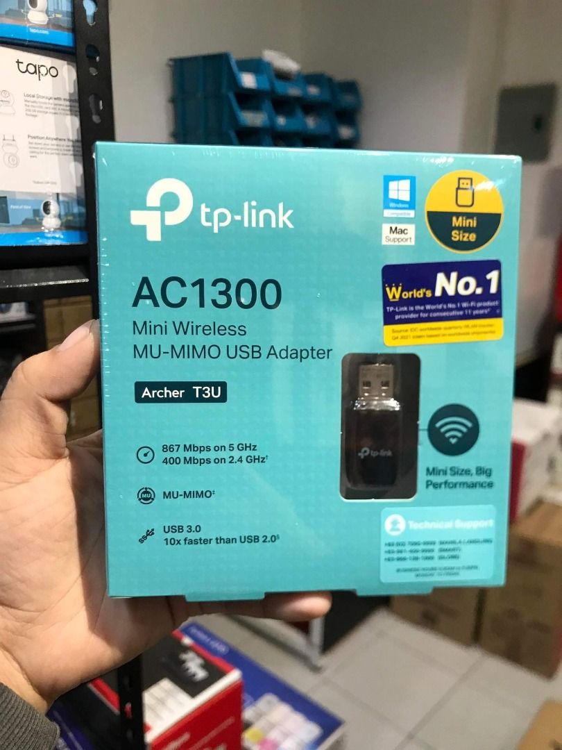 TP-Link ARCHER T3U AC1300 Mini Wireless MU-MIMO USB Adapter WiFi ...