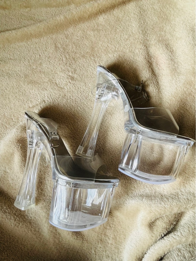 Transparent / Glass heels, Women's Fashion, Footwear, Heels on Carousell