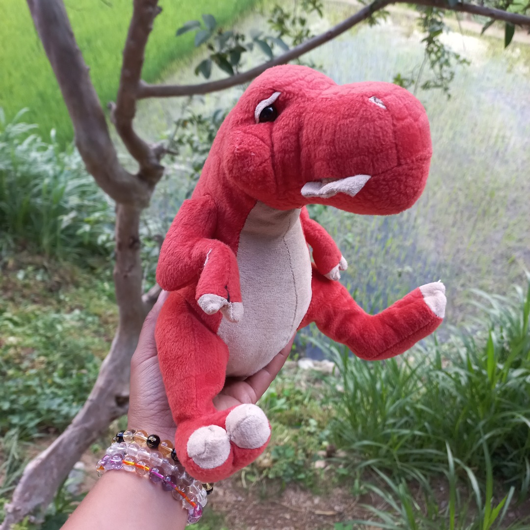 T-Rex Dinosaur Tyrannosaurus Rust Plush Stuffed Sitting on Carousell