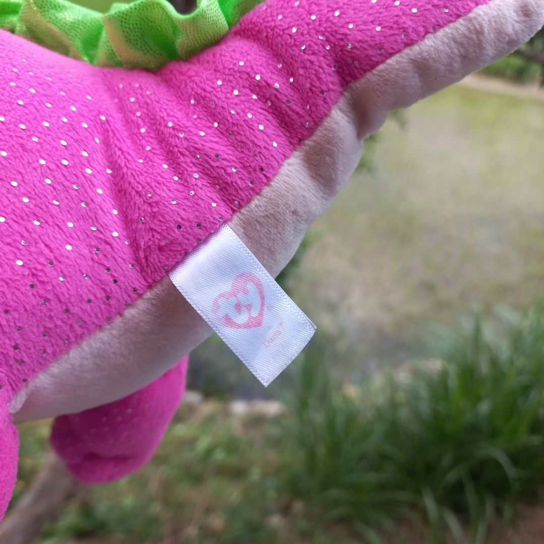 TY Beanie Boo Darla - The Pink Dragon Glitter Eyes Plush, Hobbies ...
