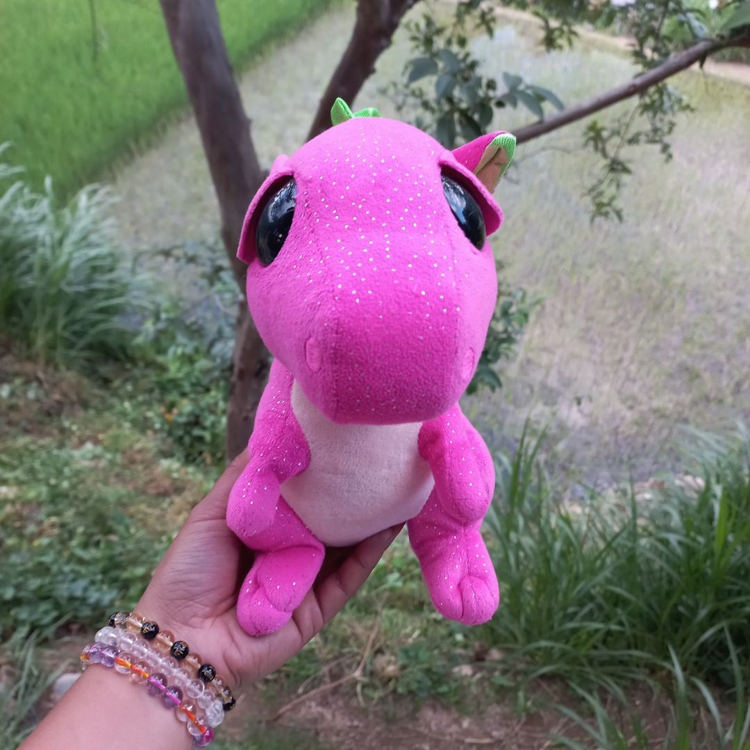 TY Beanie Boo Darla - The Pink Dragon Glitter Eyes Plush, Hobbies ...