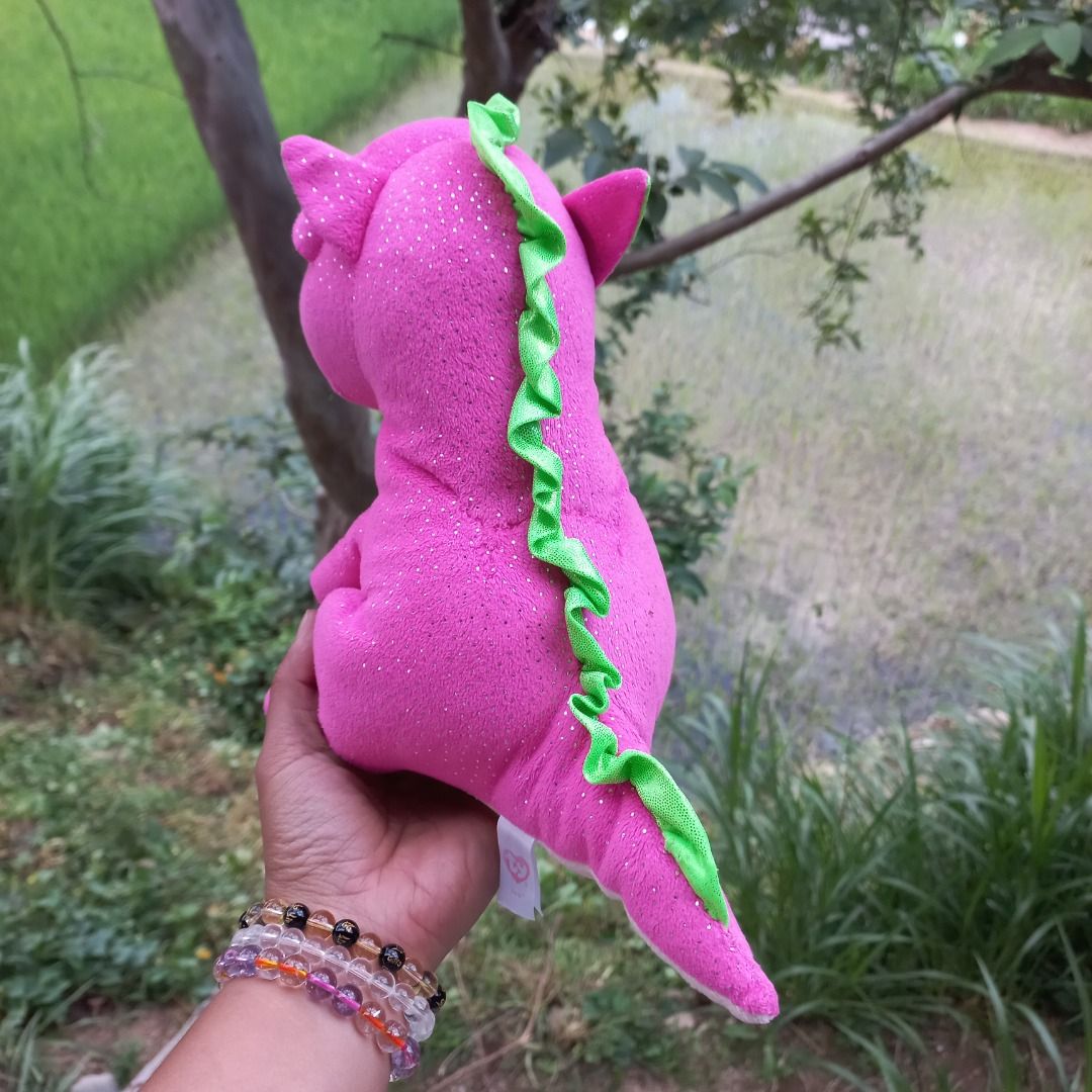 TY Beanie Boo Darla - The Pink Dragon Glitter Eyes Plush, Hobbies ...