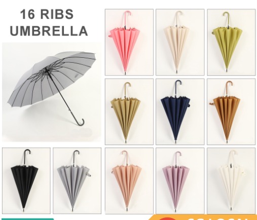 Umbrella 16 Ribs Strong Wind Resistant, with Drip-proof Case, Hobbies ...