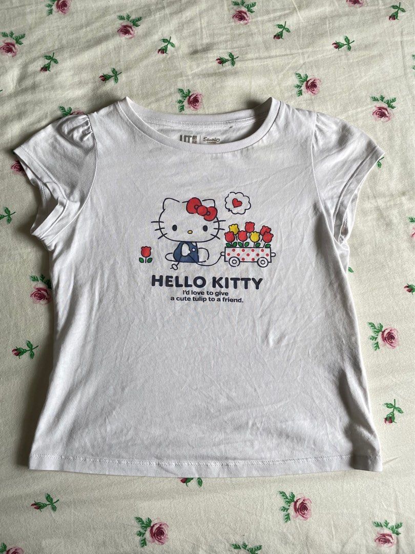 uniqlo hello kitty baby tee, Women's Fashion, Tops, Shirts on Carousell