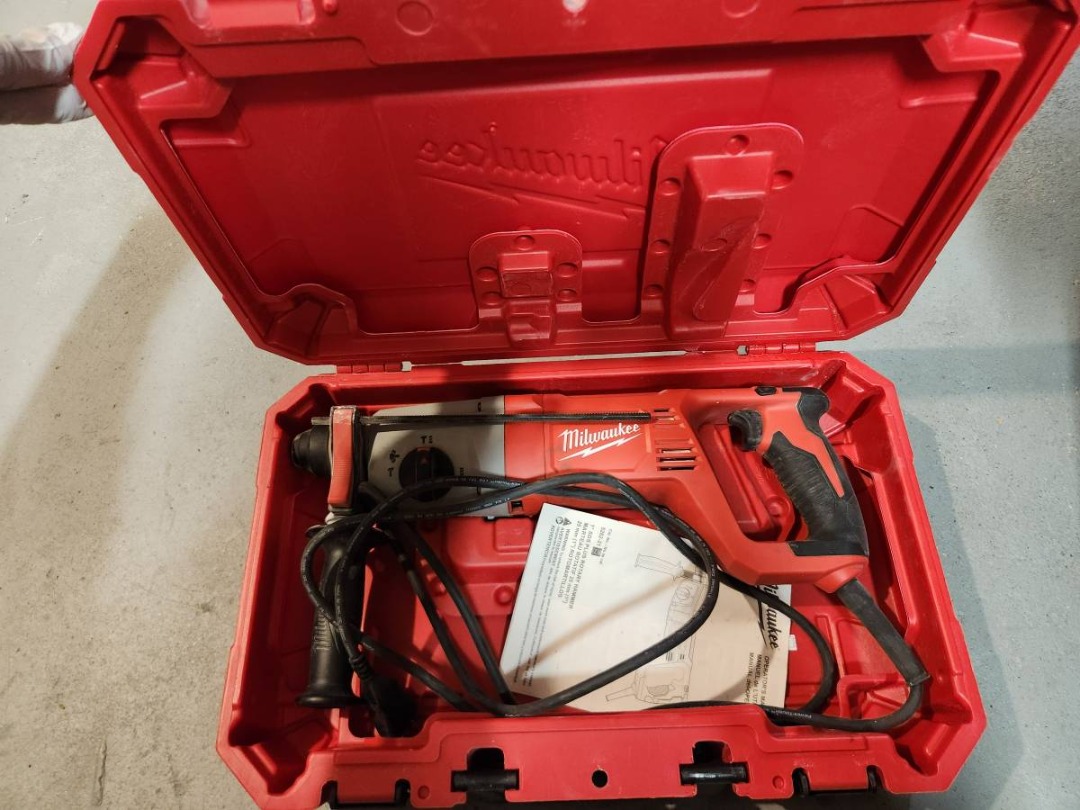 used 110VAC power Milwaukee sds plus rotary hammer drill with case ...