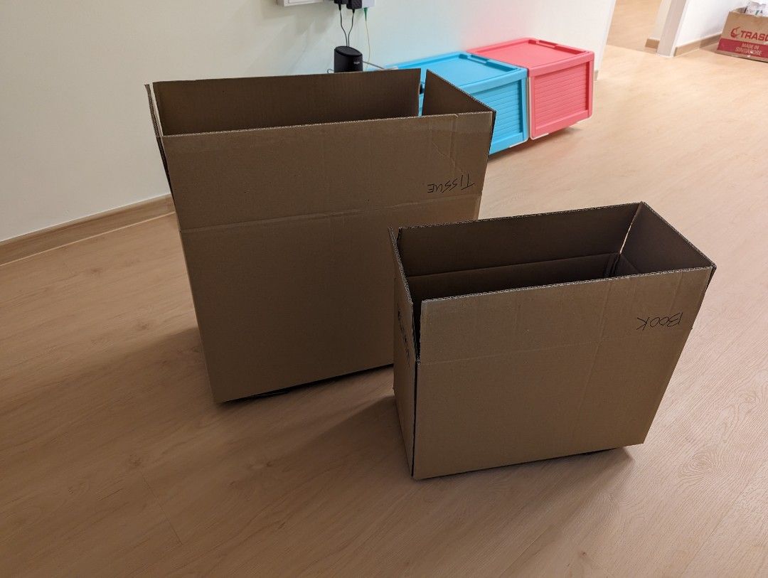 Used carton box moving house, Furniture & Home Living, Home Improvement ...