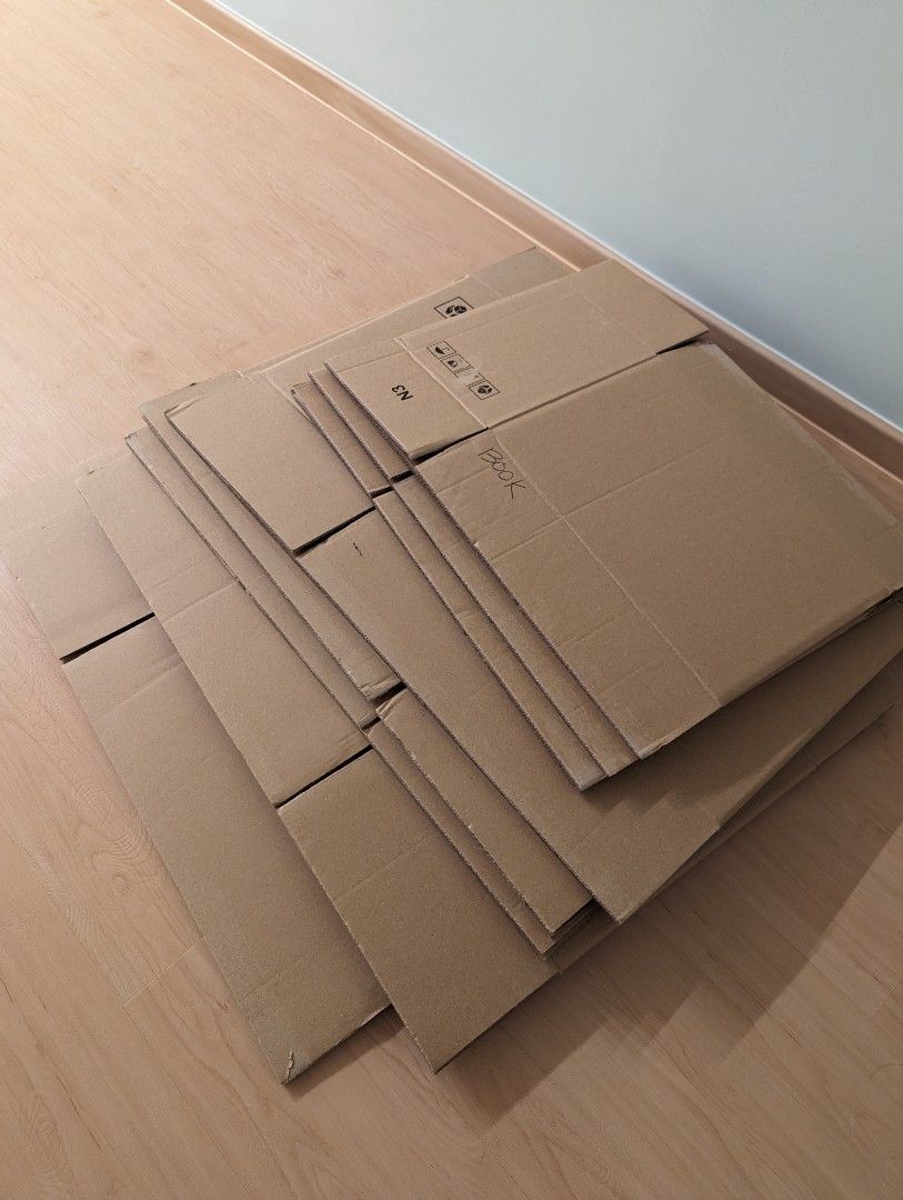 Used carton box moving house, Furniture & Home Living, Home Improvement ...