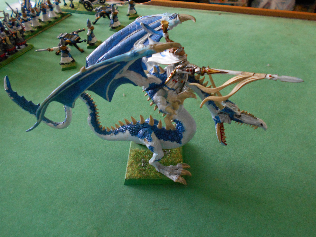 Vintage 6th edition Warhammer High Elf Dragon with Elf Prince, Hobbies ...