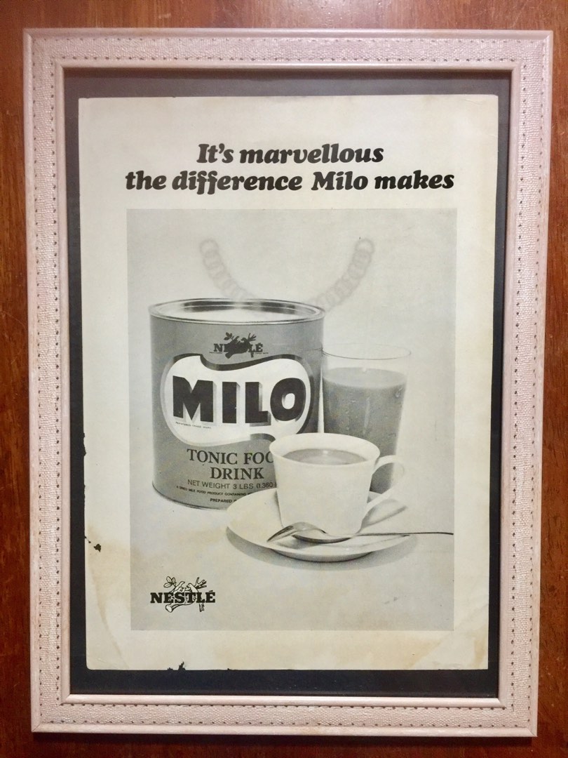 Vintage Nestle Milo Advertisement In 1969 With Frame, Hobbies & Toys ...