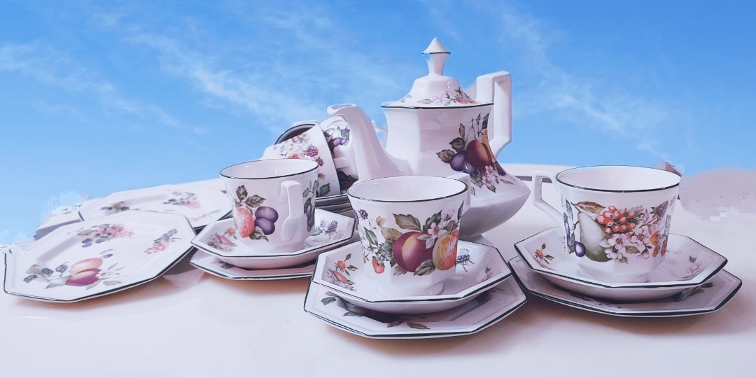 Vintage-collectable Fresh Fruit Tea set, Furniture & Home Living ...