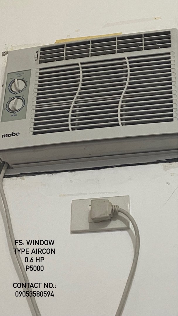 Window Type Aircon, TV & Home Appliances, Air Conditioning and Heating ...
