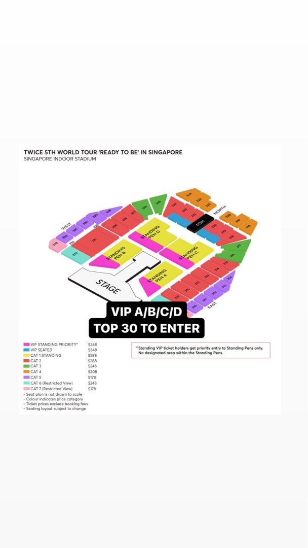 WTS TOP 30 VIP STANDING TICKETS TWICE CONCERT, Tickets & Vouchers ...