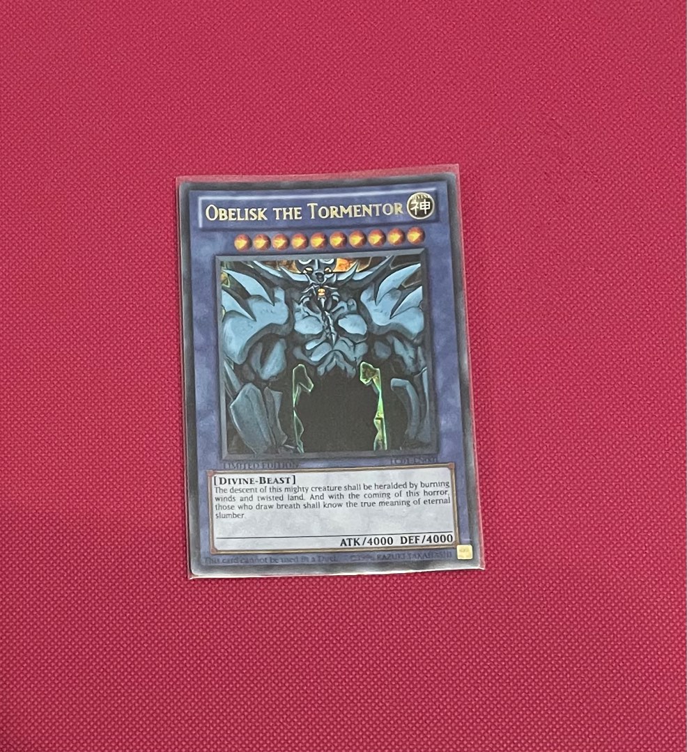 Yugioh - Obelisk The Tormentor LC01-EN001, Hobbies & Toys, Toys & Games ...
