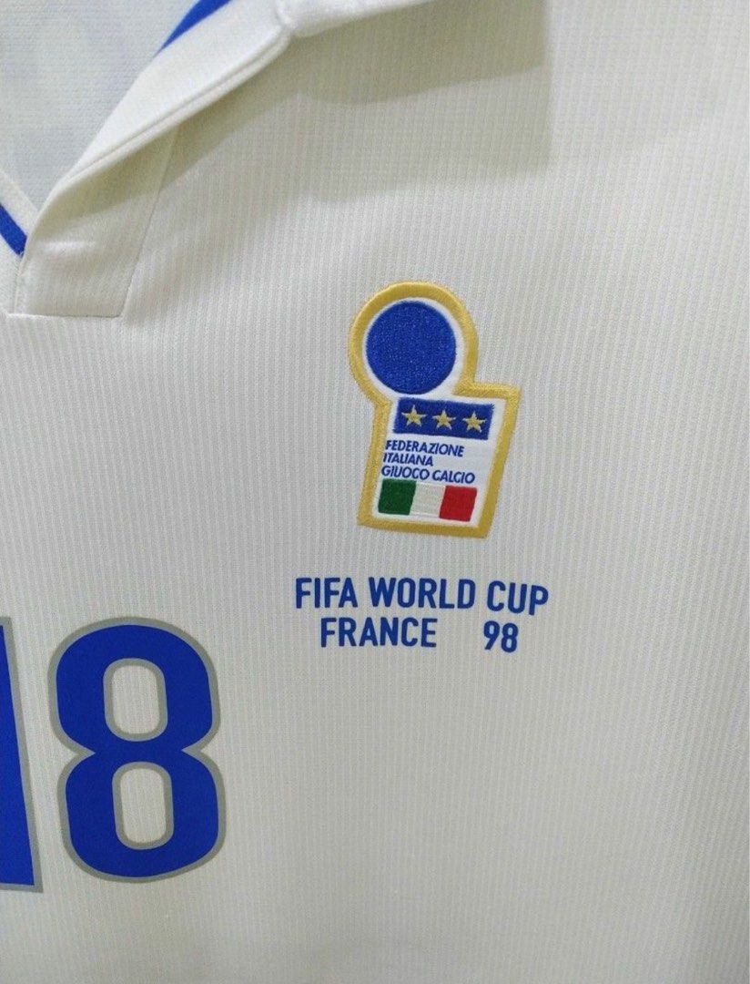 #18 Roberto Baggio Italy away 1998 world cup soccer/football jersey/kit ...