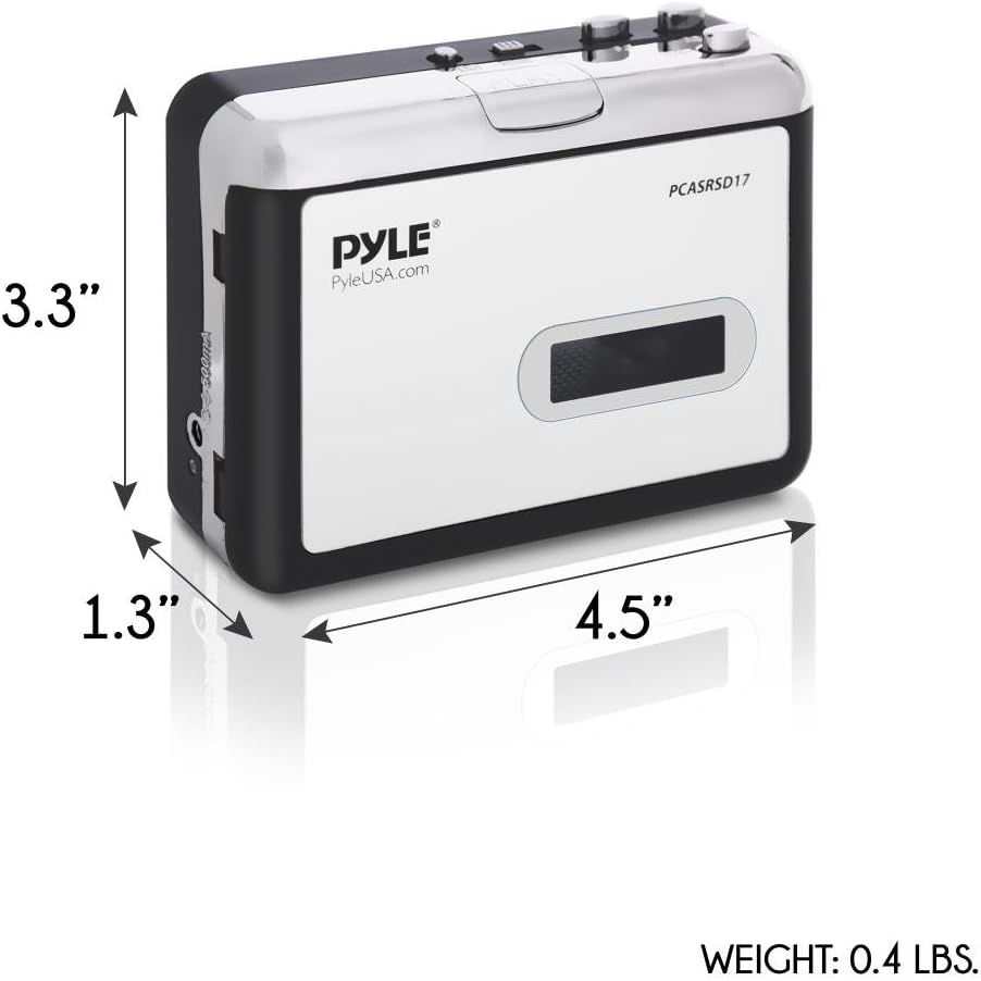 2-in-1 Cassette-to-MP3 Converter Player Recorder - Portable Battery ...