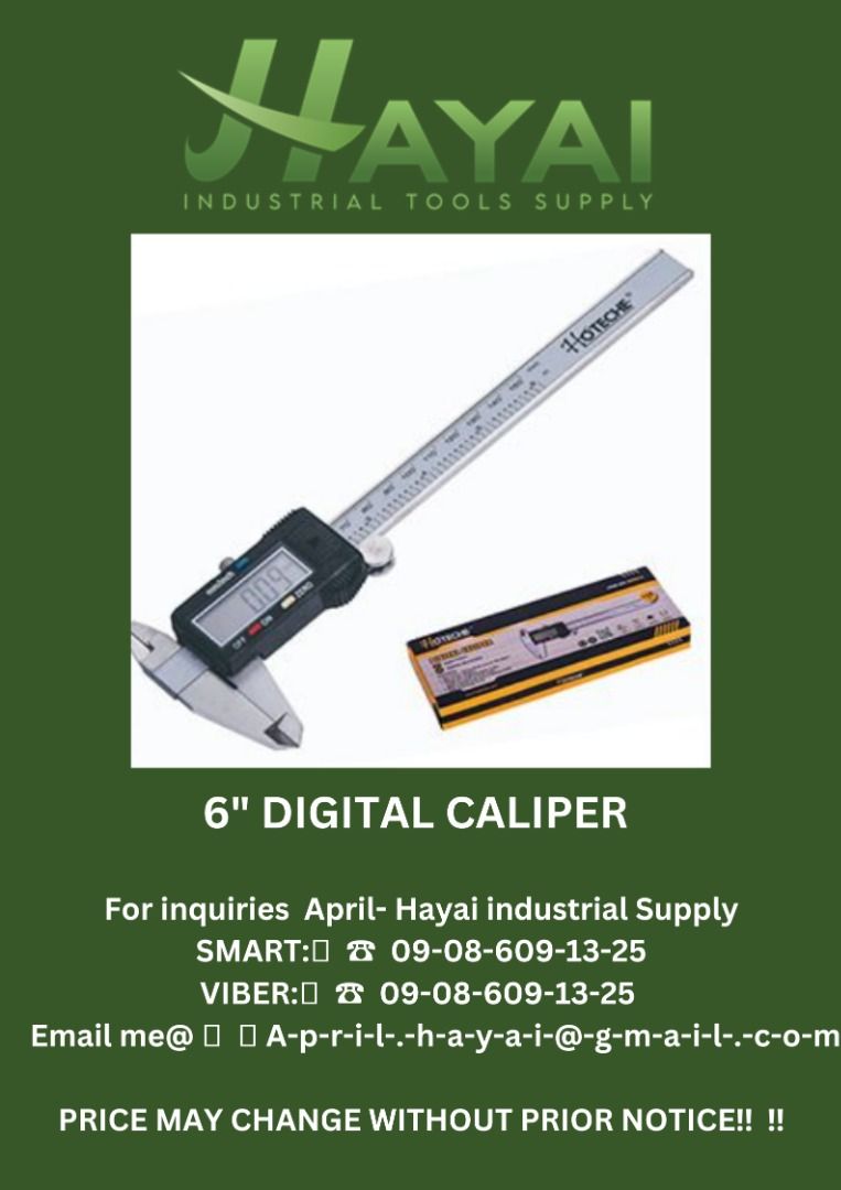 6" Digital caliper, Commercial & Industrial, Construction Tools ...