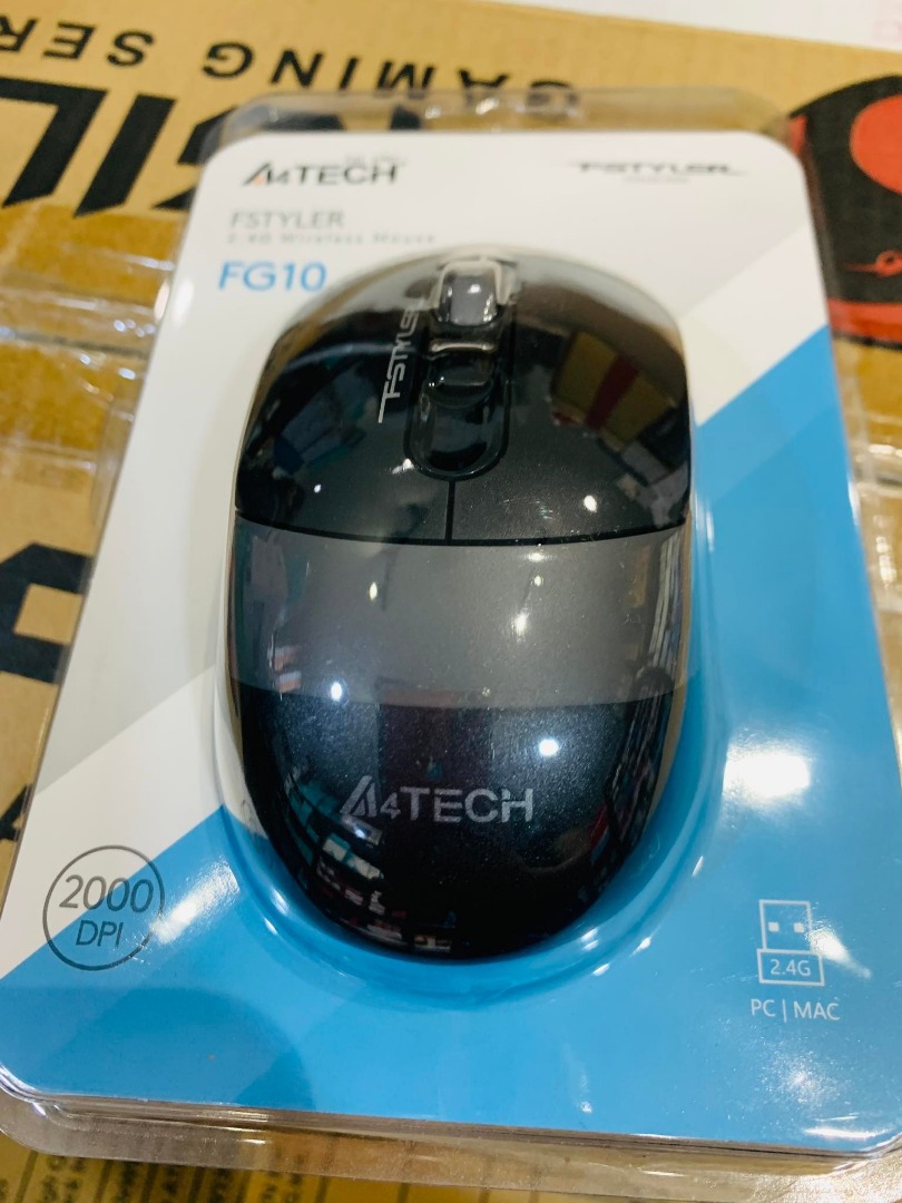 A4Tech Fstyler FG10 Wireless Mouse Grey, Computers & Tech, Parts ...
