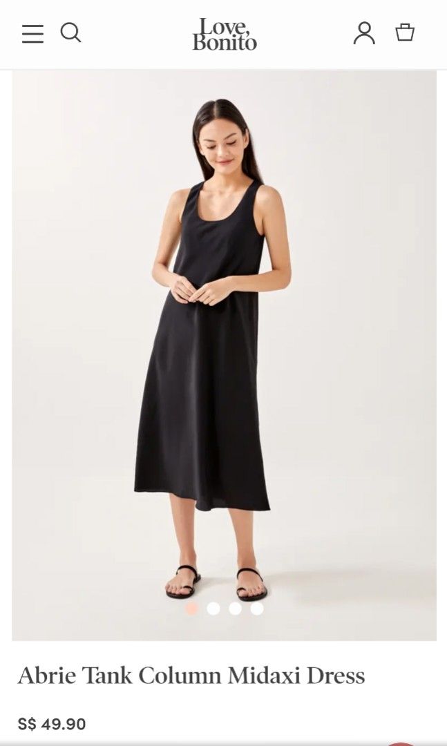 Abrie Tank Column Midaxi Dress, Women's Fashion, Dresses & Sets ...