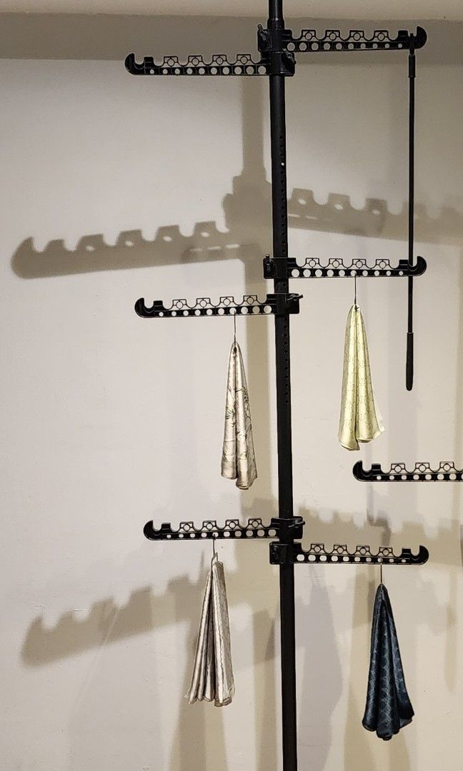 Adjustable pole hanger - black, Furniture & Home Living, Home ...