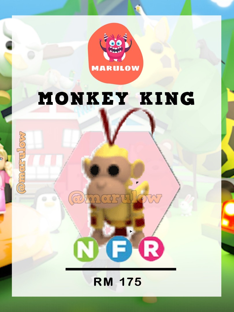 Adopt Me - Monkey King NFR ( Roblox ), Video Gaming, Gaming Accessories ...