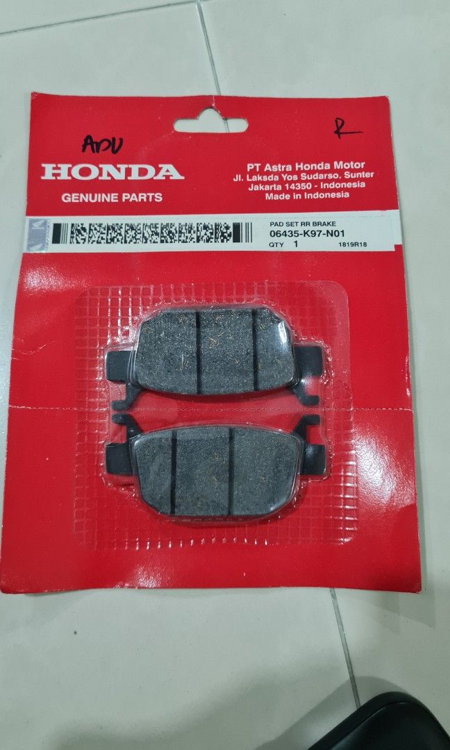 Adv 150 rear brake pad, Motorcycles, Motorcycle Accessories on Carousell