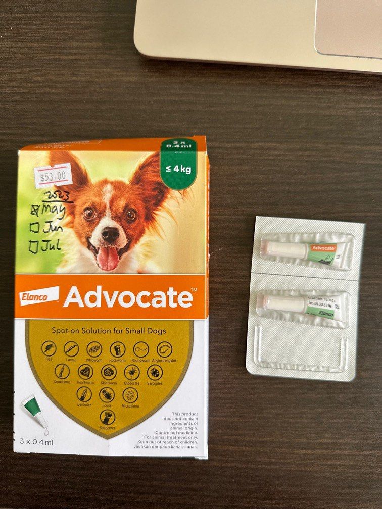 Advocate solution for small dogs x 2 dose, Pet Supplies, Homes & Other ...