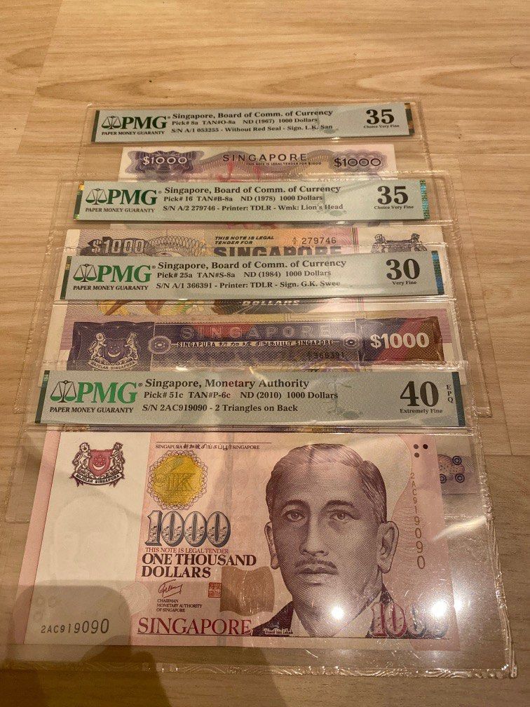 All SGD1000 Singapore Series Currency, Hobbies & Toys, Memorabilia ...