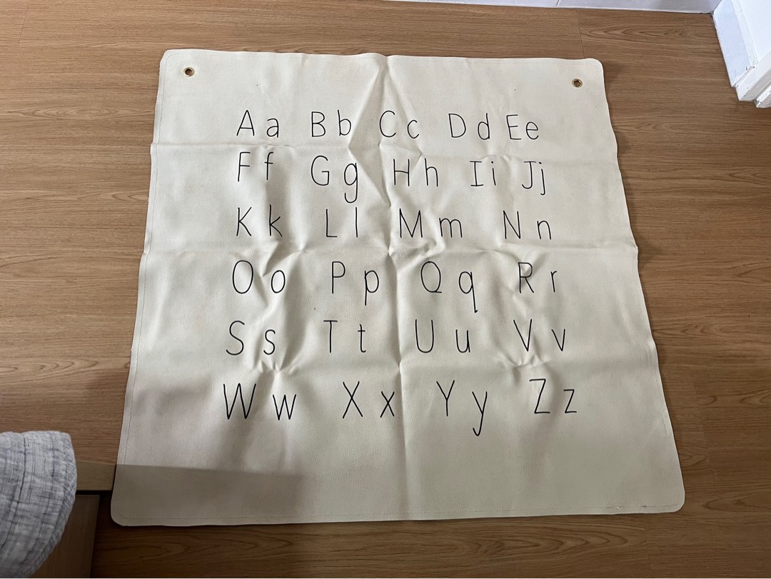 Alphabet Leather Mat | Banner, Babies & Kids, Infant Playtime on Carousell