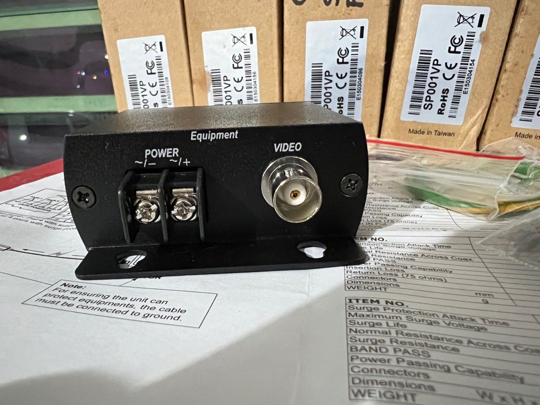 Coaxial Analog power surge protector CCTV SCT SP001VP Video, TV & Home ...