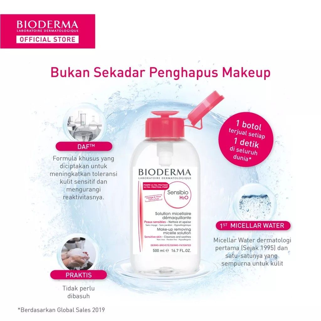 Bioderma Sensibio H2O, Kesehatan & Kecantikan, Kulit, Sabun & Tubuh di ...