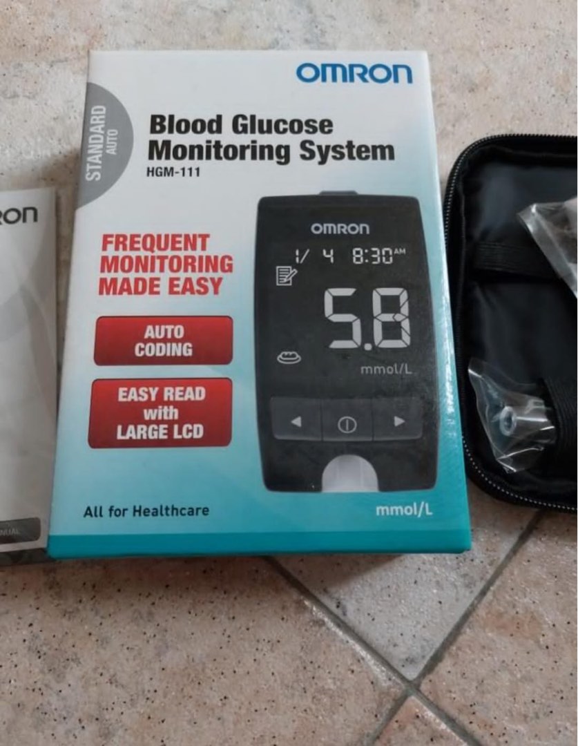 Blood glucose monitor machine, Health & Nutrition, Health Monitors ...