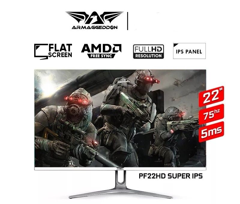 BRAND NEW Armaggeddon Pixxel+ Pro PF22HD Super IPS Gaming Monitor l ...
